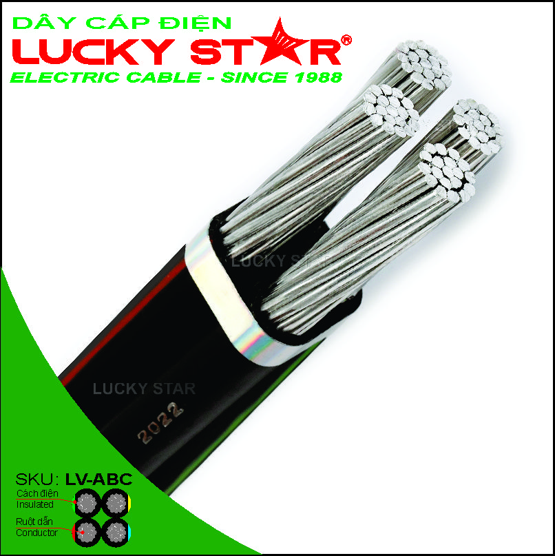 LV ABC 4C I Cáp vặn xoắn hạ thế 0.6-1.0 KV I 4 Lõi nhôm I Cách điện ...